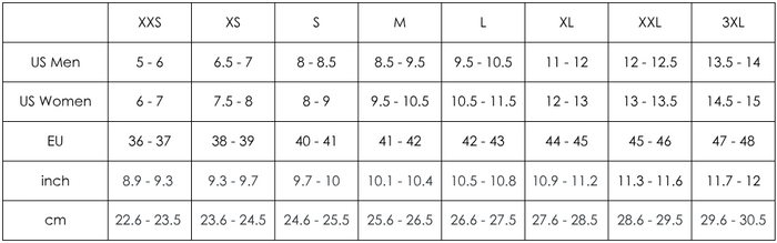 Sizing Guide Slippers – Kingdom of Wow US